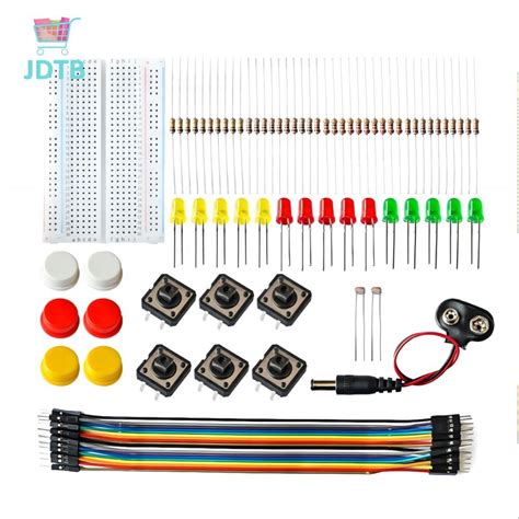 Basic Starter Kit For Arduino Uno R3 Diy Kit With Mini Breadboard Jumper Button Shopee Philippines