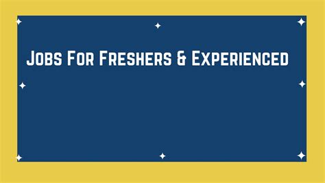 Latest Job Updates For Freshers And Experienced On Linkedin Jobs Freshers Experienced 13