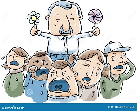 A Group Of People Crying Cartoon