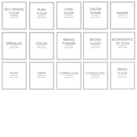 White Minimal Baking Labels Water Proof Labels For Baking Jars Kitchen