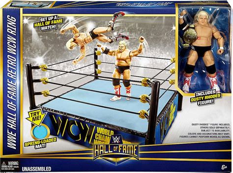 Wwe Wrestling Wwe Hall Of Fame Retro Wcw Ring Exclusive Playset