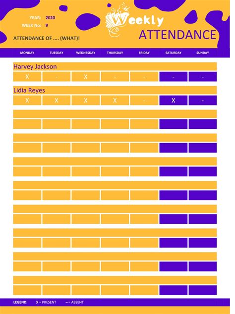 30 Printable Attendance Sheet Templates Free Templatearchive