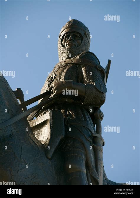 Robert The Bruce Statue At The Battle Of Bannockburn Visitors