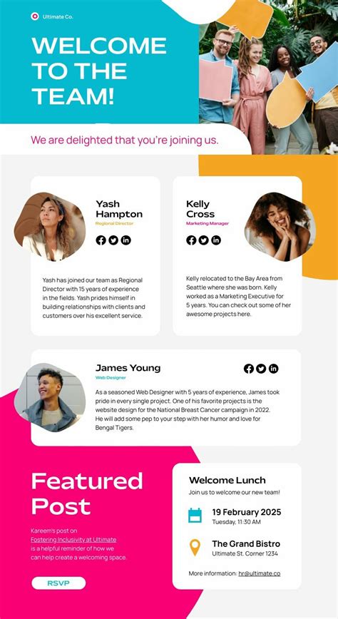 Welcome New Hires Piktochart