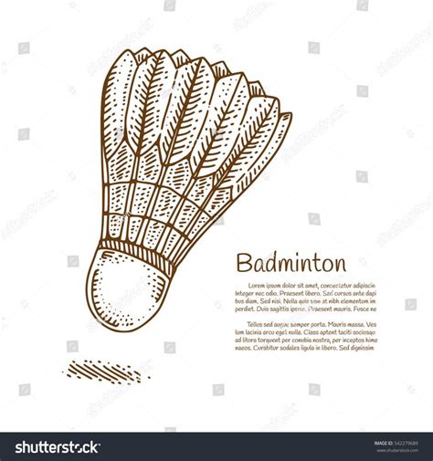 Hand Drawn Badminton Racket Illustration