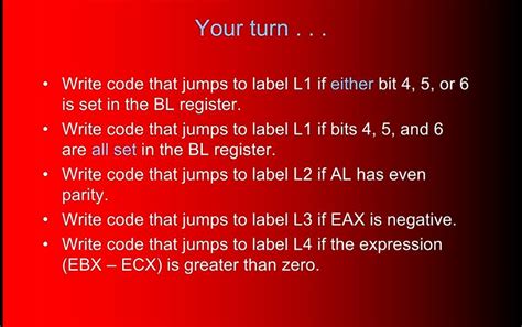 Solved Write Assembly Language Code Your Turn Write Code That Jumps To