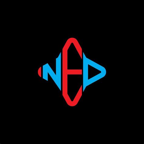 Ned Letter Logo Creative Design With Vector Graphic 8466578 Vector Art