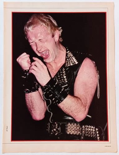 Judas Priest~rob Halford Live~orig 1983 Poster~full Page Magazine Pinup
