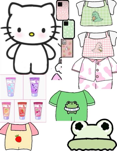Hello Kitty Paper Clothes🍡 Hello Kitty Kağıt Oyuncak Bebek Boyama