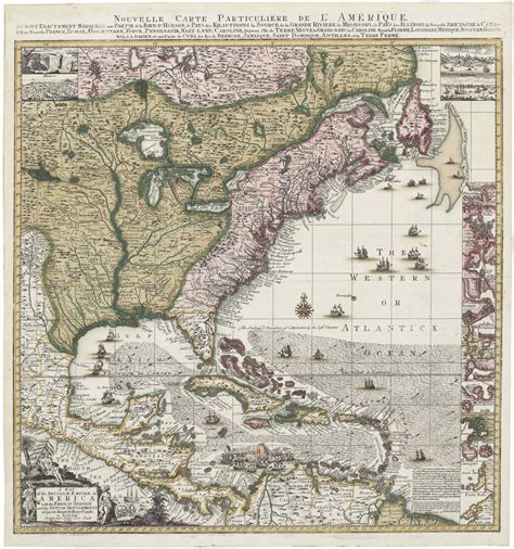 The Henry Popple Map Of North America Updated For The French And