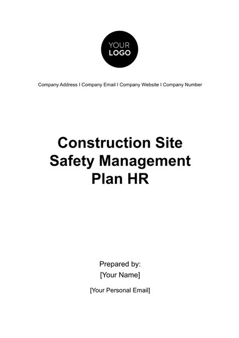 Construction Safety Plan Template