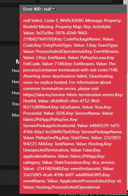 Error Code Einvalidarg When Viewing Application Information On