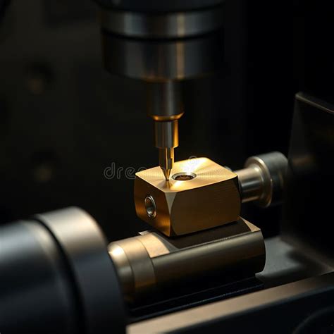 A Photo Of A Machinist Adjusting The Settings On A Multi Axis Cnc Machine With Tools And Metal