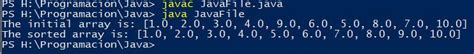 the method sorts the array scores of the double [] quizlet
