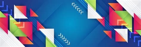 Premium Vector Abstract Blue Colorful Banner Background Gradient Dynamic Vibrant Geometric