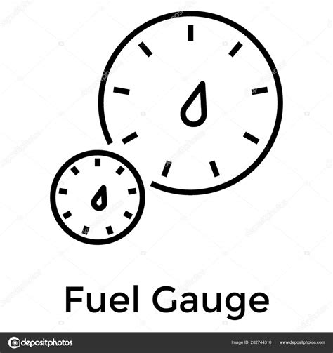 Fuel Gauge Vector Line Design Stock Vector Image By ©vectorspoint 282744310