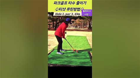 파크골프 타수 줄이기 티샷 루틴방법 파크골프 웰컴 파크사랑 기본자세 Youtube