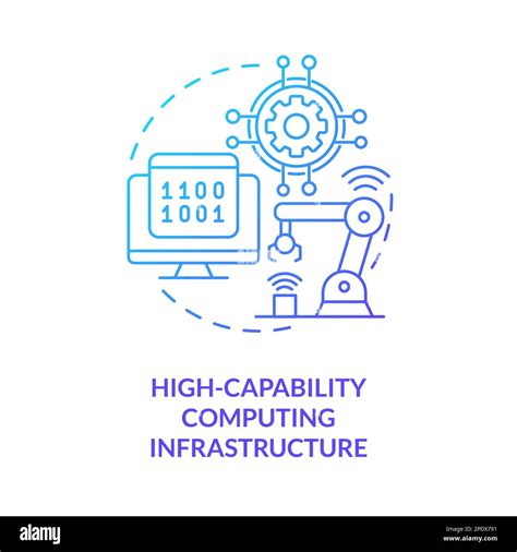 High Capability Computing Infrastructure Blue Gradient Concept Icon