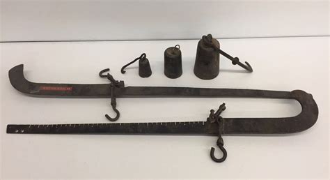 Antique Cotton Scales And Weights