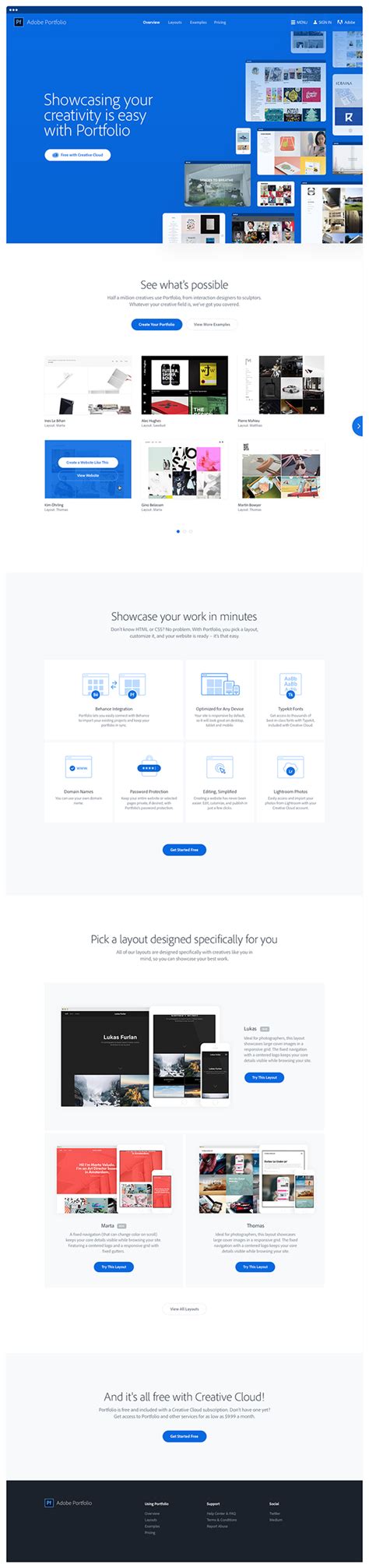 Adobe Portfolio Website Behance