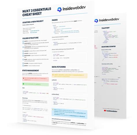 Nuxt 3 Cheat Sheet Insidewebdev