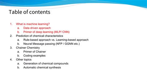 Deep Learning For Molecules Introduction To Chainer Chemistry Ppt