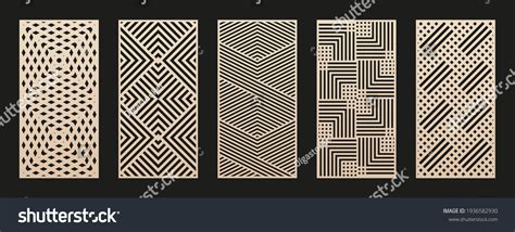 Laser Cut Patterns Collection Vector Set Stock Vector Royalty Free