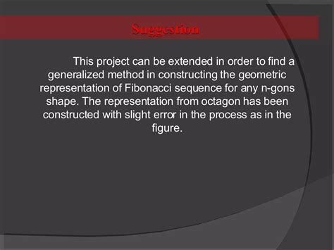 Geometric Representation Of Fibonacci Sequence Ppt