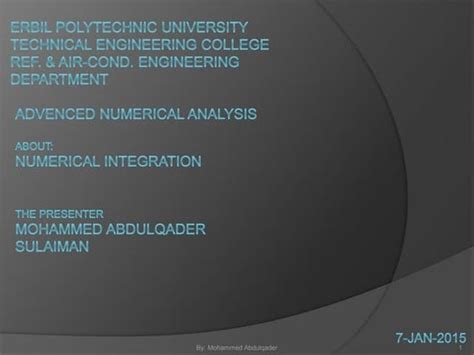 Presentation On Numerical Integration Ppt