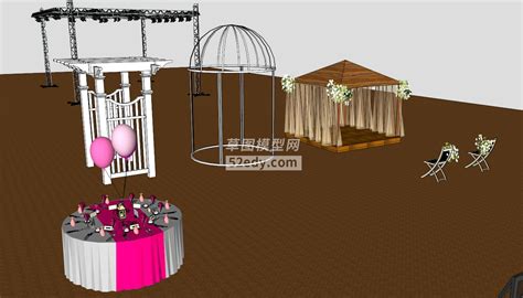 婚礼素材skp模型 Sketchup草图大师skp模型