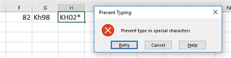 How To Only Allow Alphanumeric Characters Entry In Excel
