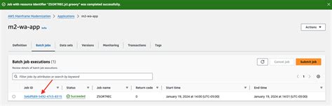 Submit An Ad Hoc Job On Aws Mainframe Modernization Service Aws Repost