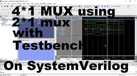 How To Implement 41 Mux By Using 21 On System Verilog Youtube