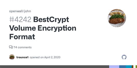 Bestcrypt Volume Encryption Format · Issue 4242 · Openwalljohn · Github