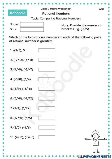 free comparing rational numbers printables download free comparing