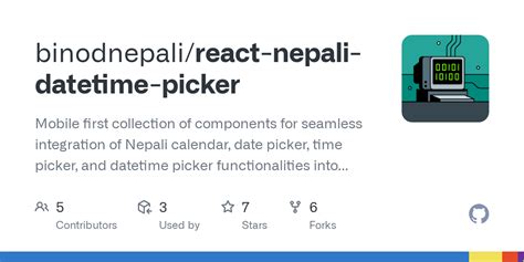 Github Binodnepali React Nepali Datetime Picker Mobile First Collection Of Components For