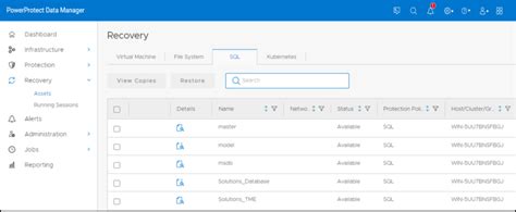 Centralized Restore Of Sql Application Direct Backups Powerprotect Data Manager Microsoft Sql