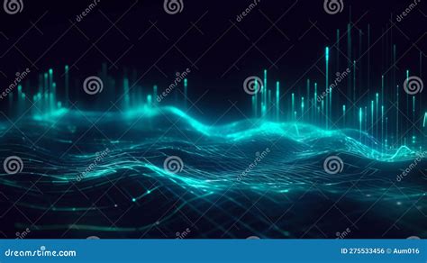 Virtual Network Of The Artificial Intelligence Learning Algorithm Stock