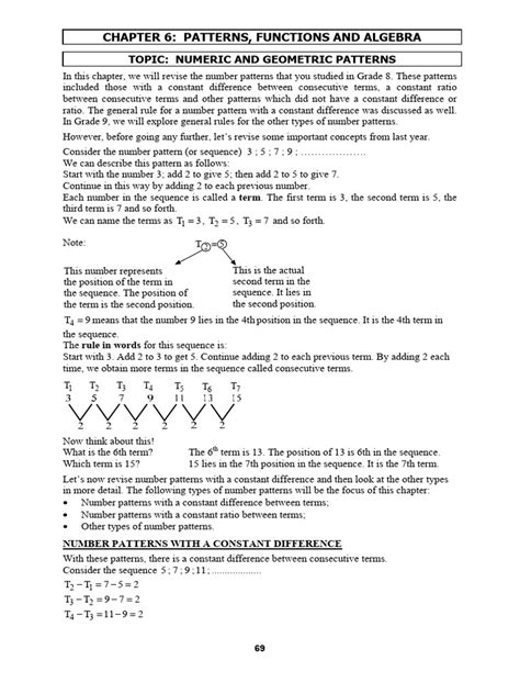 Numeric And Geometric Patterns Pdf Numbers Mathematical Concepts