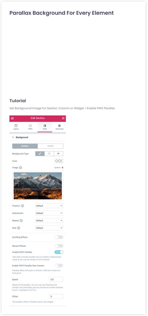 Parallax Background For Every Element For Elementor Compared Wp