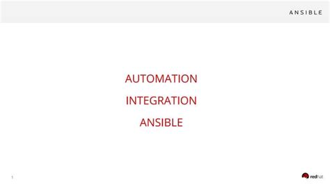 Automation Integration Ansible Ppt
