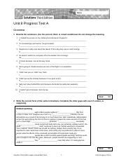 Sol3e Uppint U8 Progress Test A Pdf Unit 8 Progress Test A Grammar 1 Rewrite The Sentences