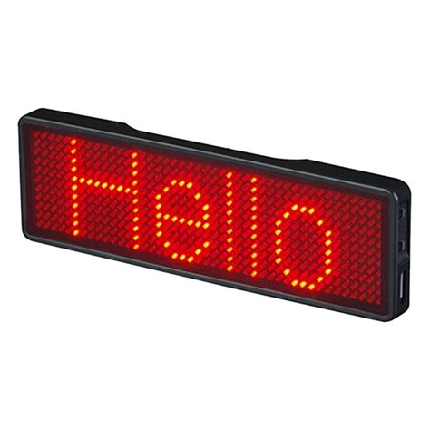 Bluetooth LED Name Badge Rechargeable Light Sign DIY Programmable Scrolling Message Board
