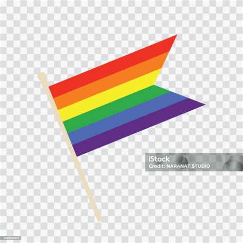 6월의 프라이드의 달 Lgbtq 상징은 프라이드 깃발이나 무지개 색 인권 또는 다양성 개념 흰색 배경에 격리되어 있으며 벡터 일러스트레이션 Eps 10 0명에 대한 스톡