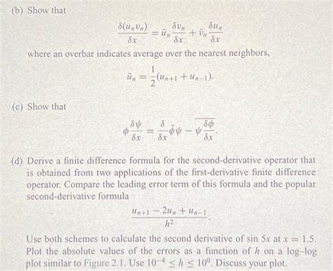 1 consider the central finite difference operator