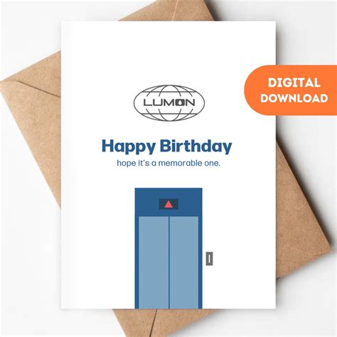 Printable Severance Birthday Card Show Digital Download Greeting Card