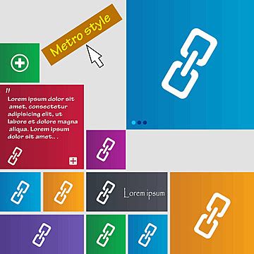 Vector Buttons With Cursor Pointer Modern Interface Website Link Icon Sign Vector Object Link