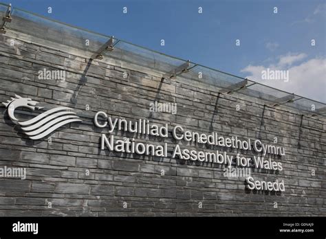 General View Outside The National Assembly For Wales Senedd Building In
