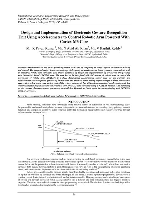 Pdf Design And Implementation Of Electronic Gesture Recognition Unit
