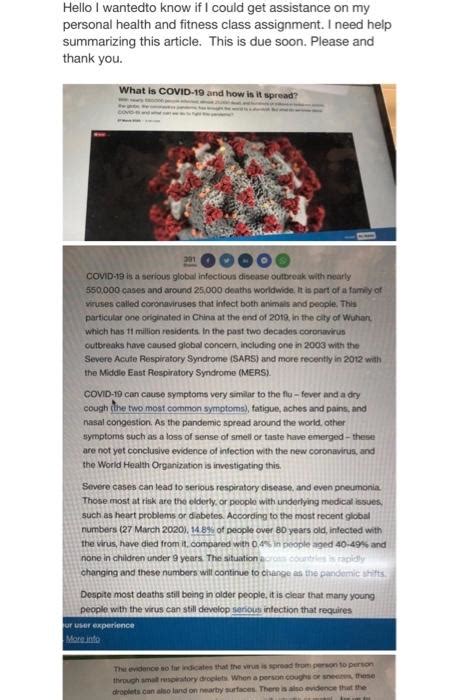 Solved Hello I Need Help With Summarizing This Article Asap